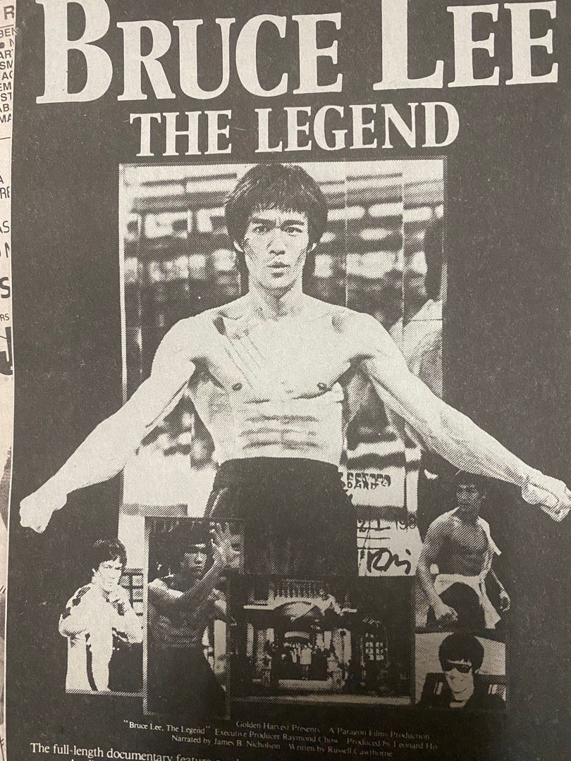 Old Vintage Newspaper Clip Cut Out Bruce Lee The Legend in Philippines ...