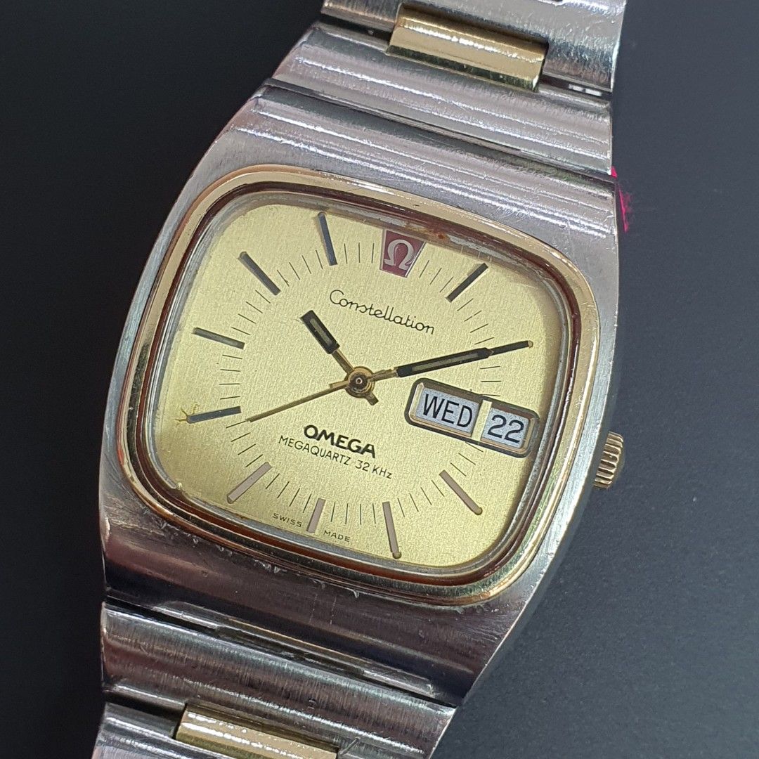 Omega Constellation Mega Quartz Vintage Watch (1970s) 38mm, Men's ...