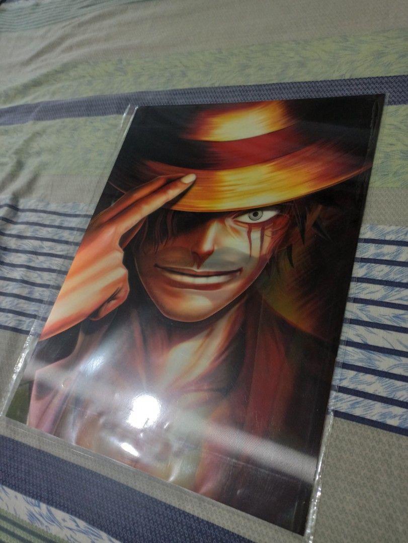 One Piece Luffy Roger Shanks poster, Hobbies & Toys, Memorabilia ...