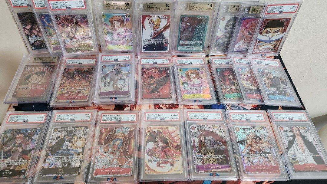 One Piece TCG Slabs PSA BGS 10 Luffy Zoro Shanks Ace Sabo Nami, Hobbies ...