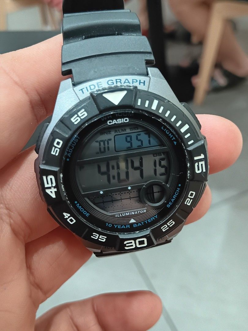 Original Casio moon phase tide graph watch, Men's Fashion, Watches ...