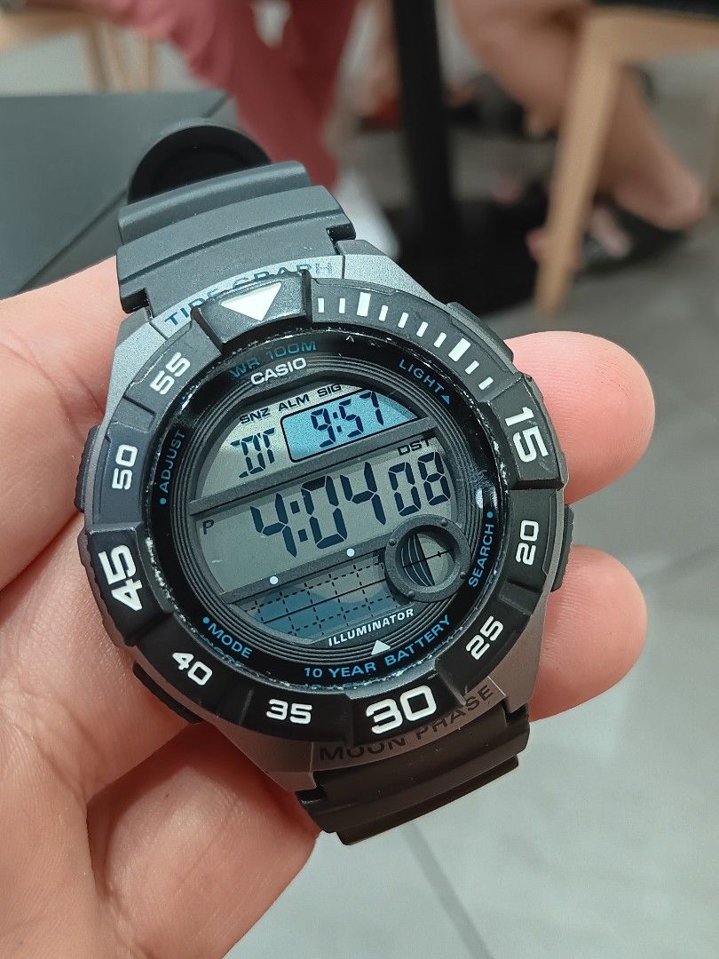 Original Casio moon phase tide graph watch, Men's Fashion, Watches ...