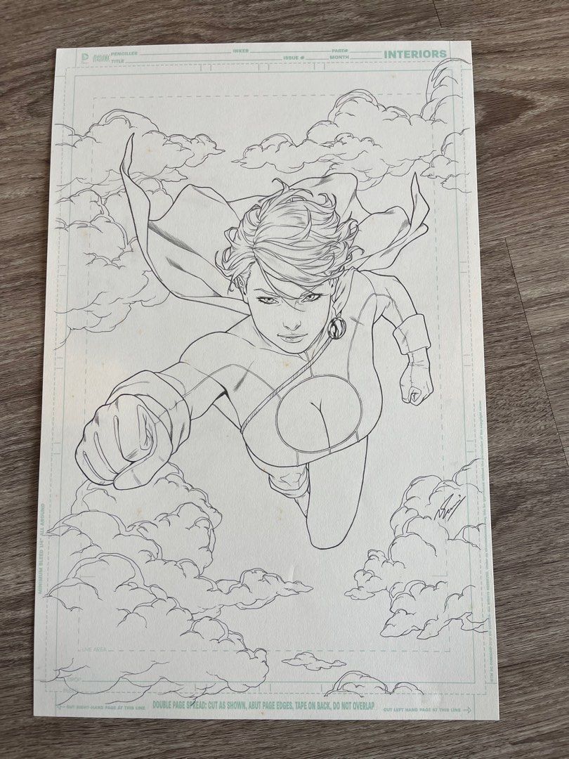 Original comic art commission of DC's Power Girl by Sami Basri, Hobbies ...