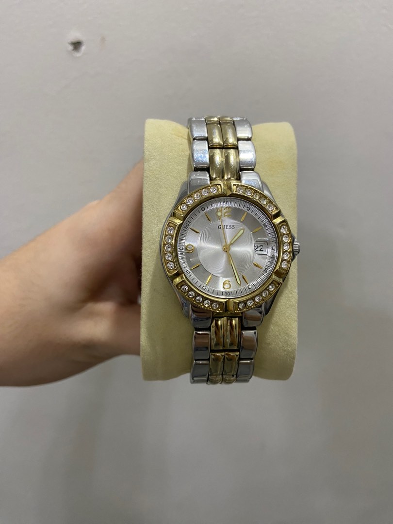 Original Guess Watch with Stones, Women's Fashion, Watches ...