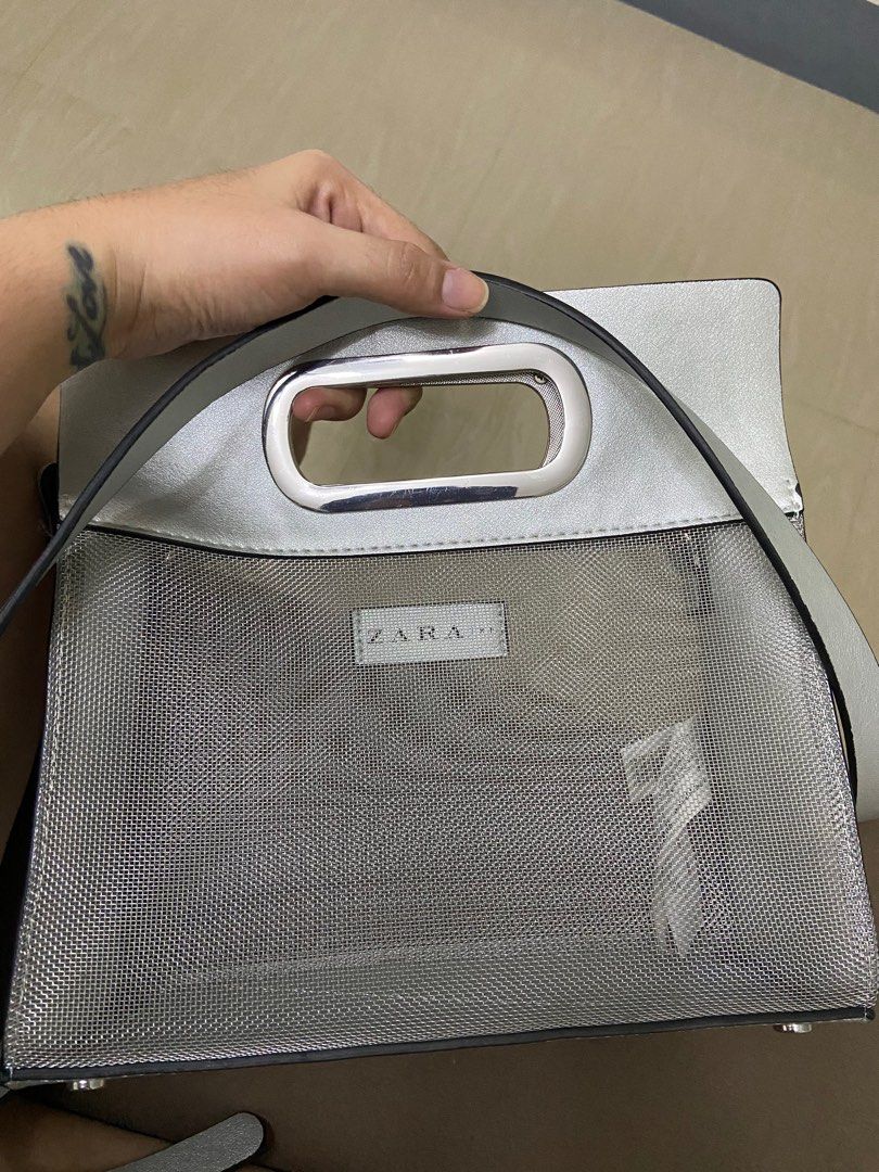 Original ZARA sling bag Net style, Women's Fashion, Bags & Wallets ...