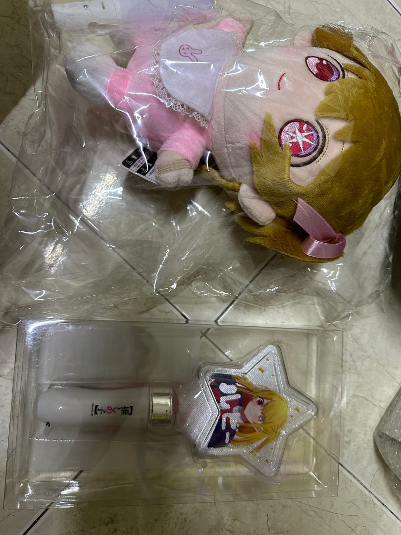 OSHI NO KO Hoshino Ruby plush toy and penlight official, Hobbies & Toys ...