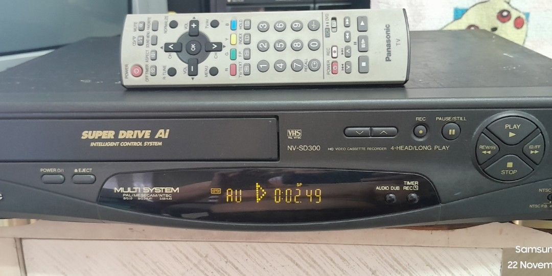 Panasonic 4head VHS/VCR/Video Cassette Player/Recorder, TV & Home ...
