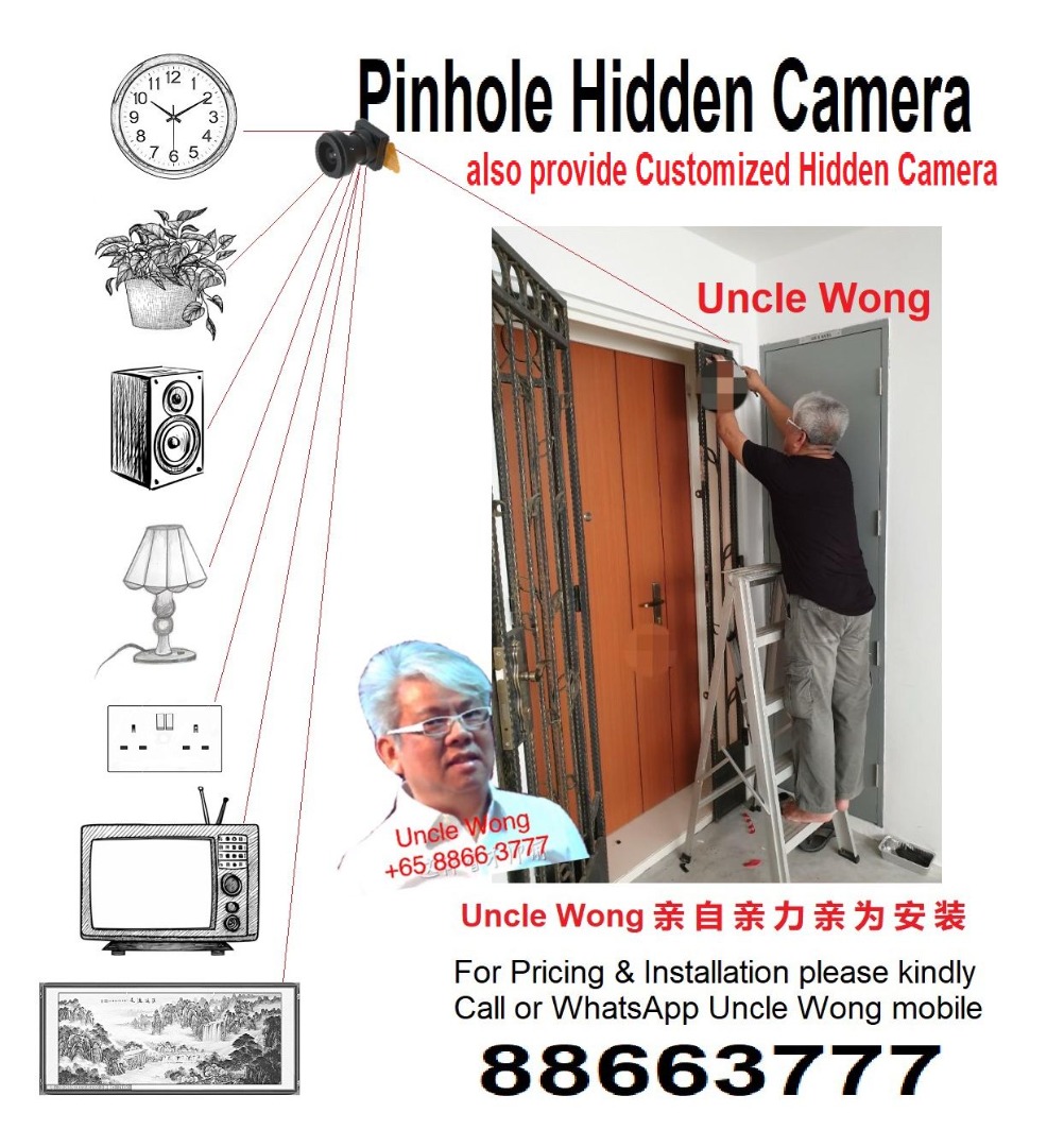 Pinhole Hidden Camera FREE Installation, Furniture & Home Living ...