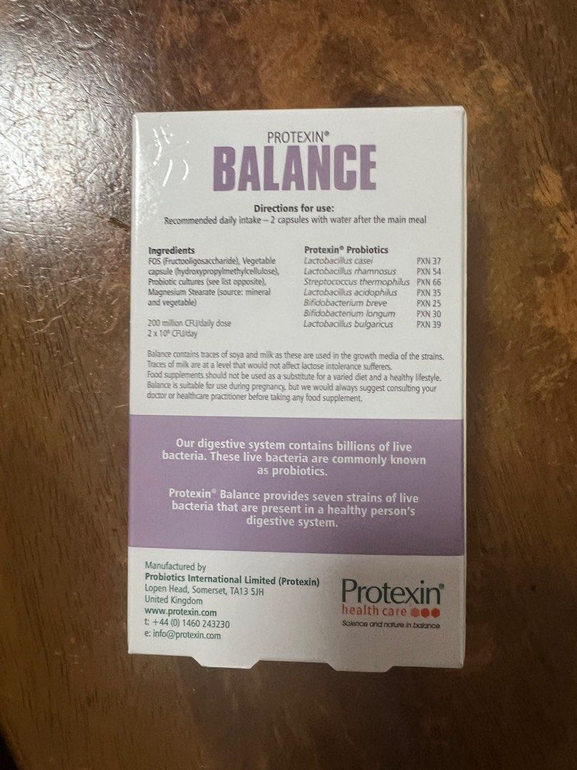 PROTEXIN BALANCE, Health & Nutrition, Health Supplements, Vitamins ...