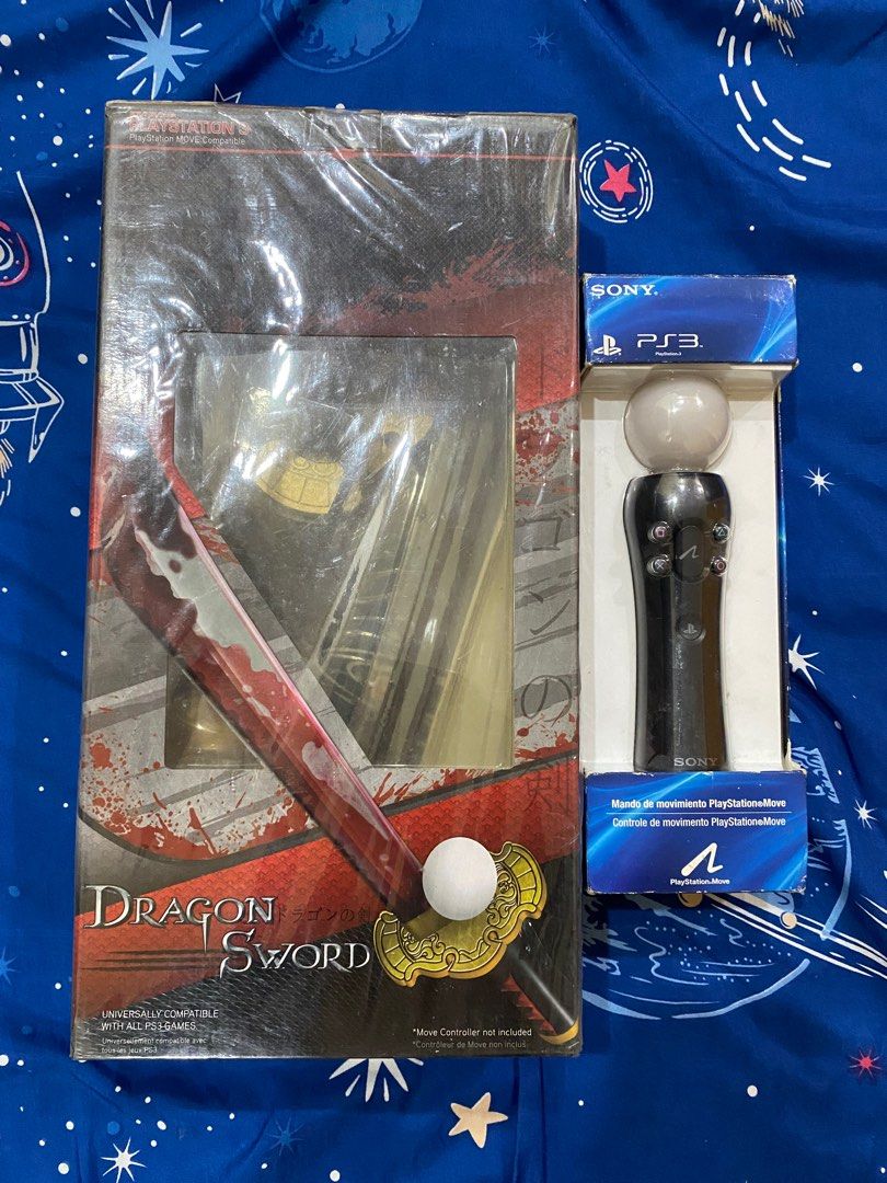 PS3 Move Controller w/ Ninja Gaiden 3 Sword Attachment, Video Gaming ...