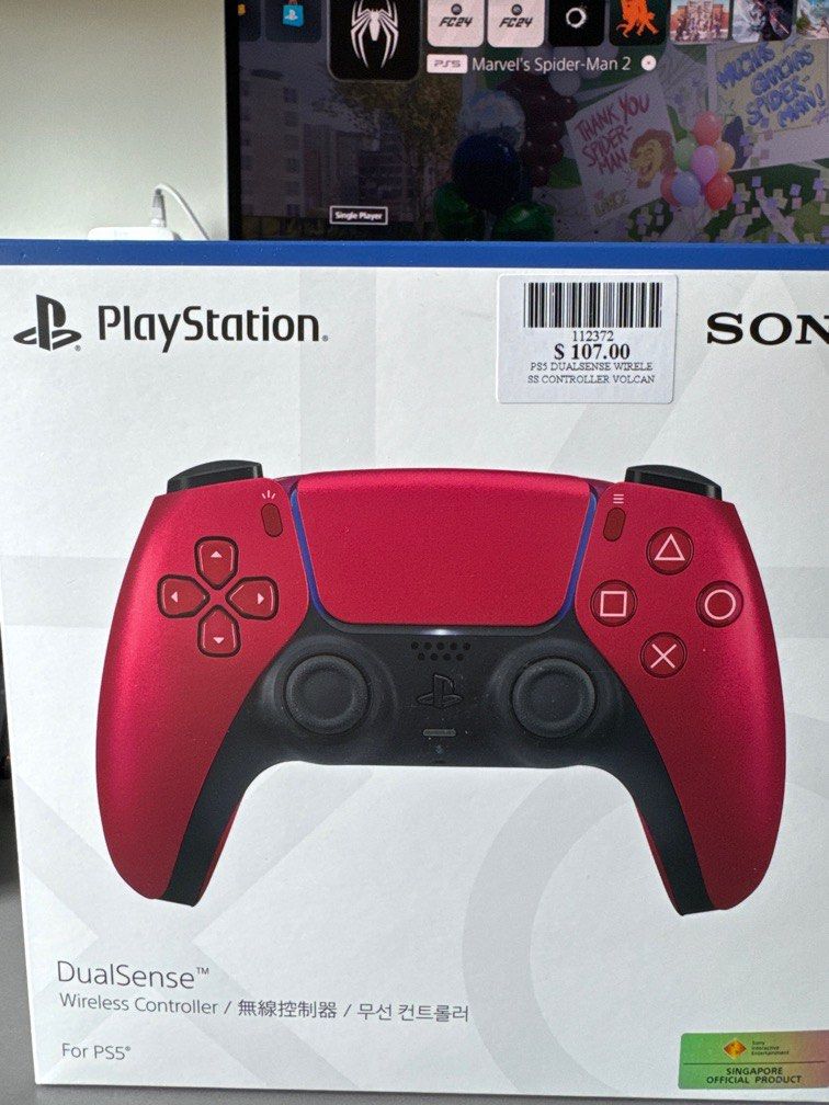 PS5 Dualsense Controller Volcanic Red/Metallic Red, Video Gaming ...