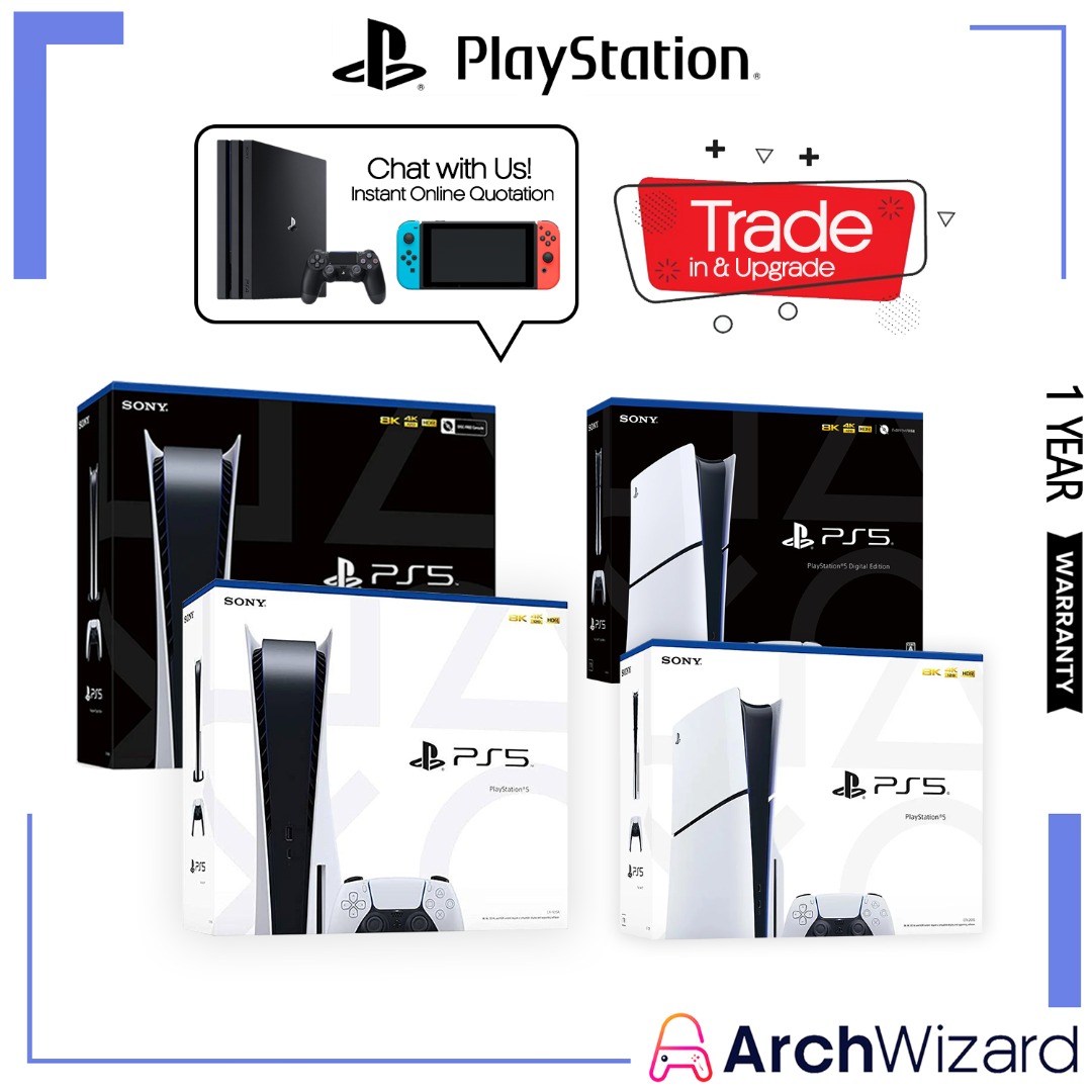 Buy & Trade in - PS5 Slim Digital PS5 Slim Disc PS5 Fat Digital PS5 Fat ...