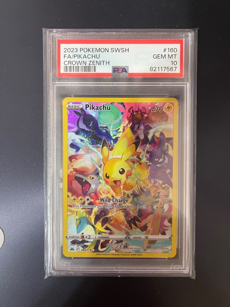 PSA 10 Pikachu Crown Zenith, Hobbies & Toys, Toys & Games on Carousell