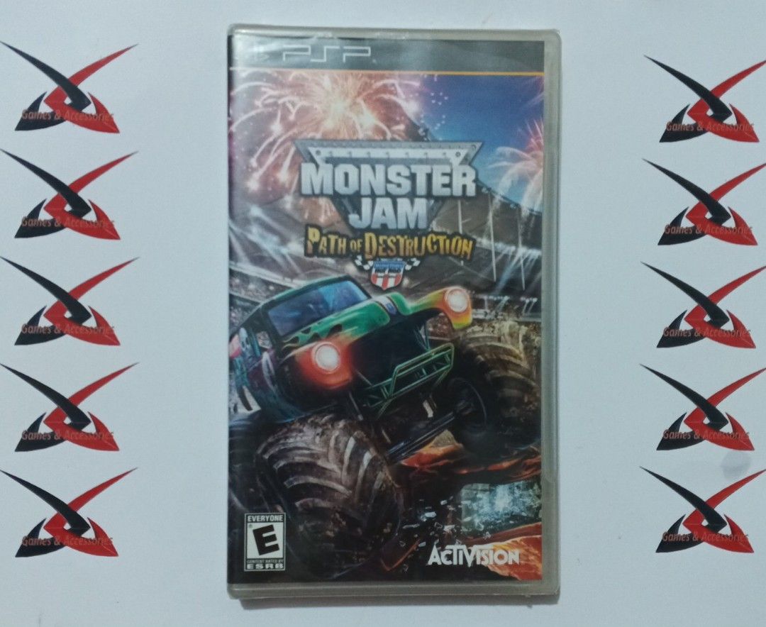 PSP PlayStation Portable UMD Game Monster Jam Path of Destruction ...