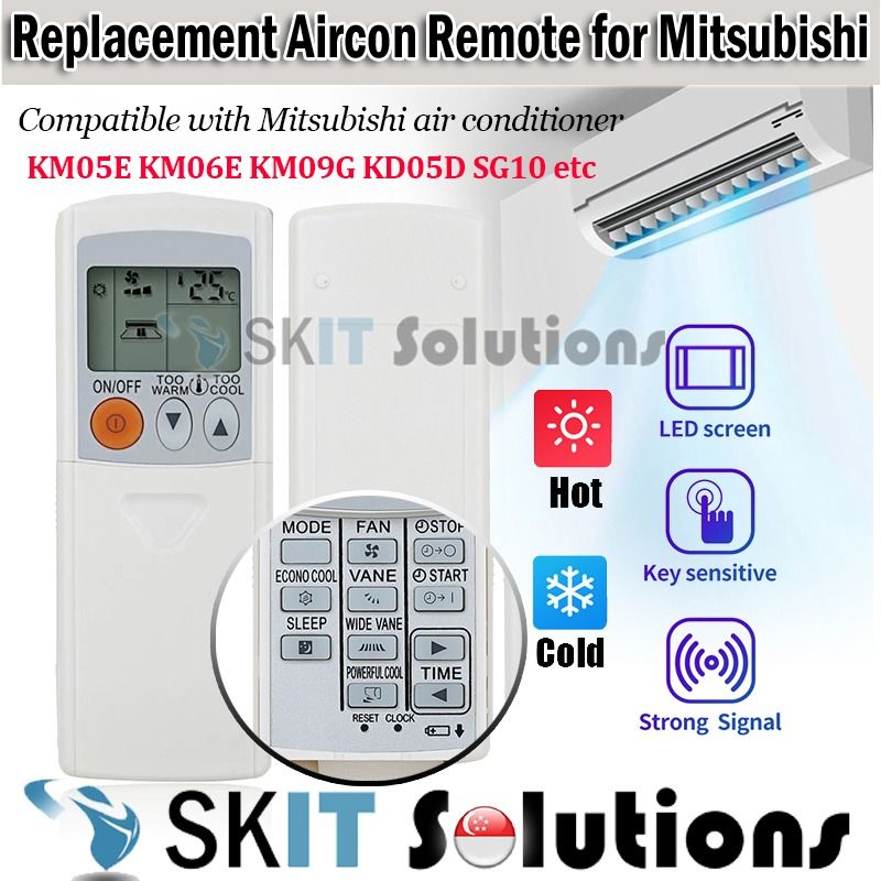 Replacement Mitsubishi Aircon Remote Control Air Conditioner AC Air Con ...