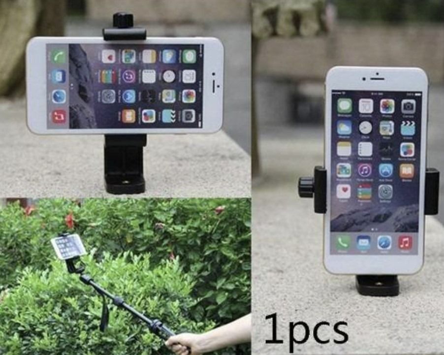 Rotating 360 Degree Mobile Phone Holder Mount to Tripod / Selfie Stick ...