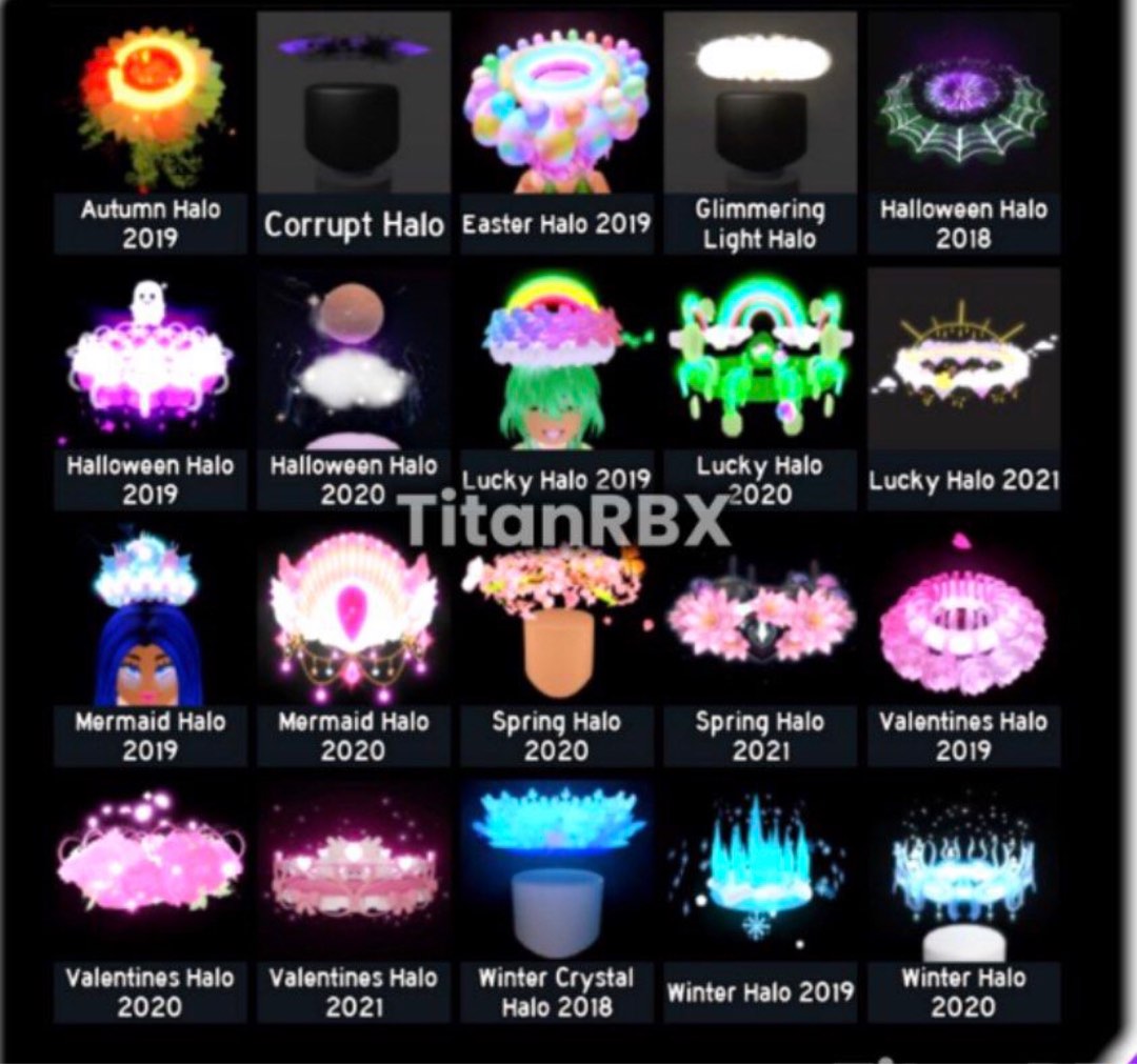 Royale high halos roblox (dm for price, all halos 80+), Video Gaming ...