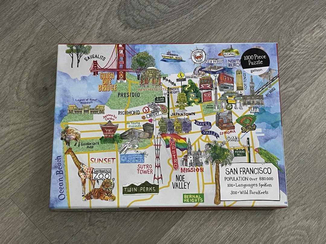 San Francisco 1000 Piece Jigsaw Puzzle, Hobbies & Toys, Stationery ...