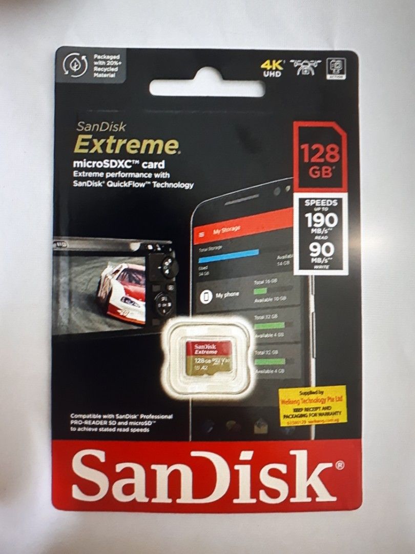SanDisk Extreme MicroSD Card 128GB, Mobile Phones & Gadgets, Mobile & Gadget Accessories, Memory ...