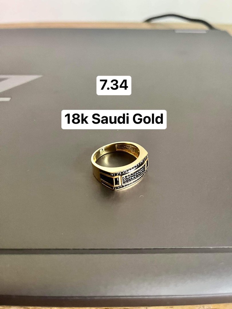 Saudi Gold 18k Ring/Bracelet, Men's Fashion, Watches & Accessories ...