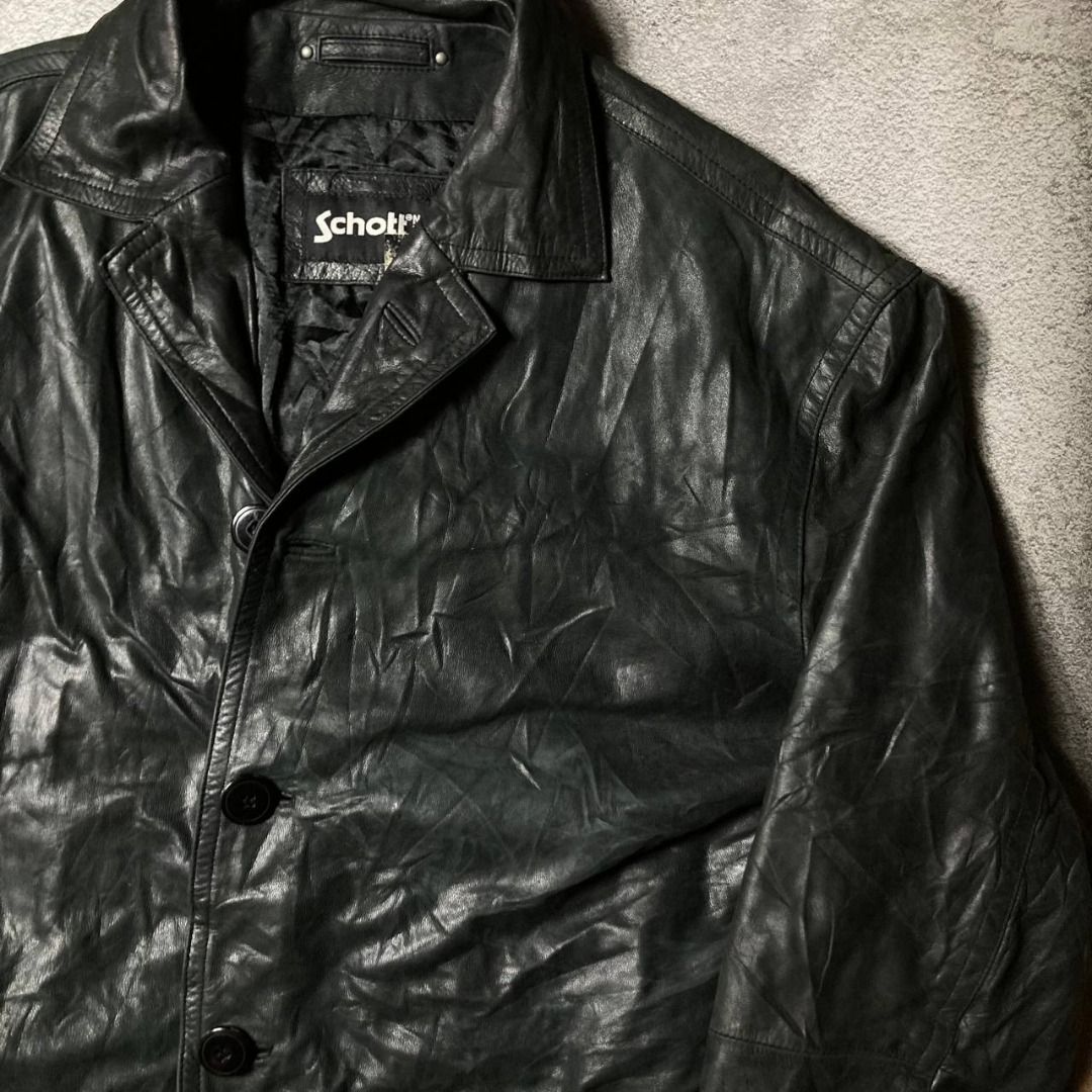 Schott NYC Leather Chore Jacket, Men's Fashion, Coats, Jackets and ...