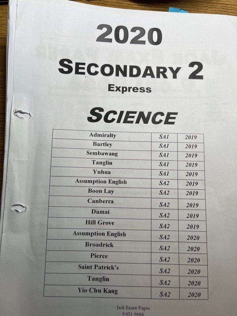 Sec 2 express Science papers, Hobbies & Toys, Books & Magazines ...