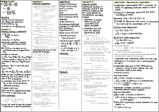 Smu Introduction To Econometrics Finals Cheatsheet Hobbies And Toys