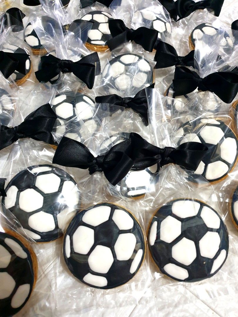 Soccer Ball Icing Cookies, Food & Drinks, Homemade Bakes on Carousell