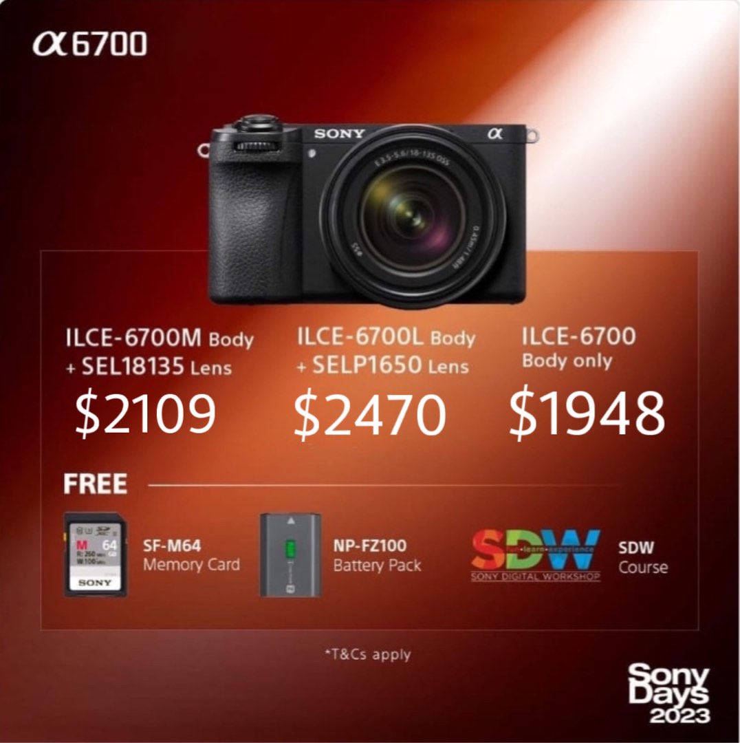 SONY ILCE-6700 Body/Kit, Photography, Cameras on Carousell