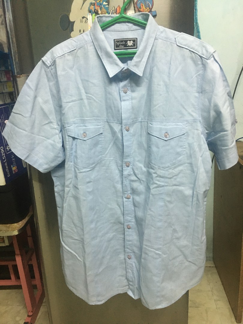 Splash Brand Linen Polo, Men's Fashion, Tops & Sets, Formal Shirts on ...