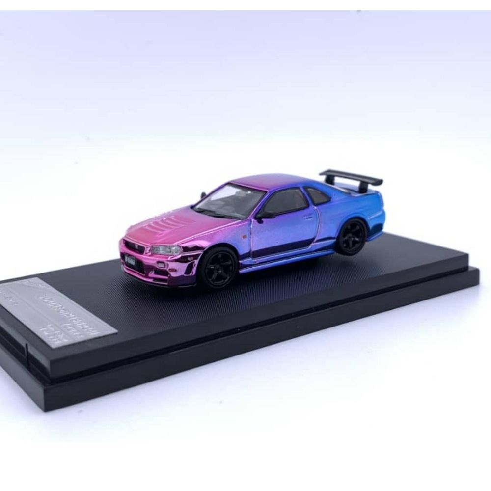 Stance Hunters 1/64 Scale Skyline GT-R R34 Nismo Z-Tune Gradient Chrome ...