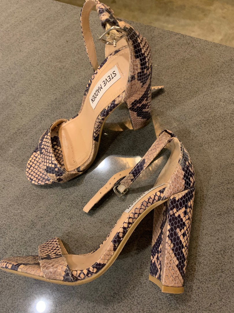 Steve Madden Snake Skin Heels, Women's Fashion, Footwear, Heels on ...