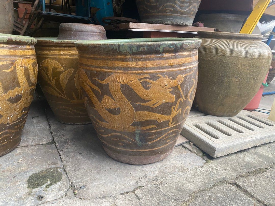 Tempayan naga, Furniture & Home Living, Gardening, Pots & Planters on ...
