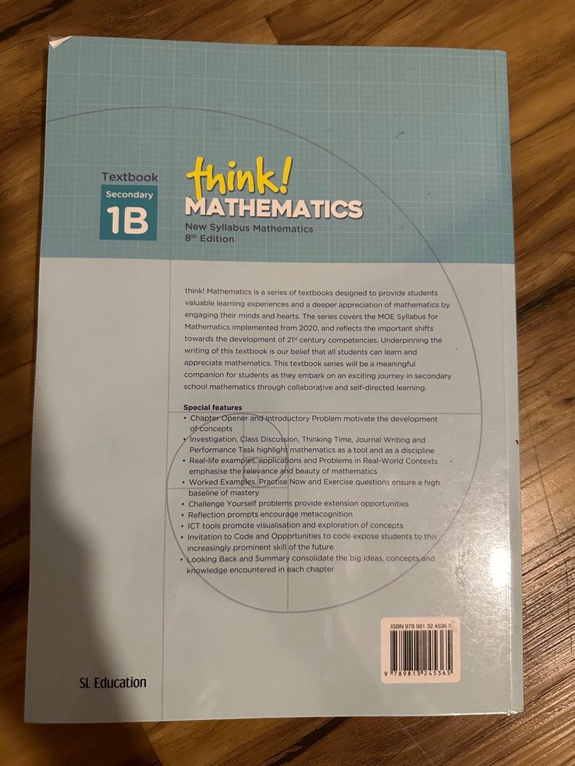 think! mathematics textbook 1B, Hobbies & Toys, Books & Magazines ...