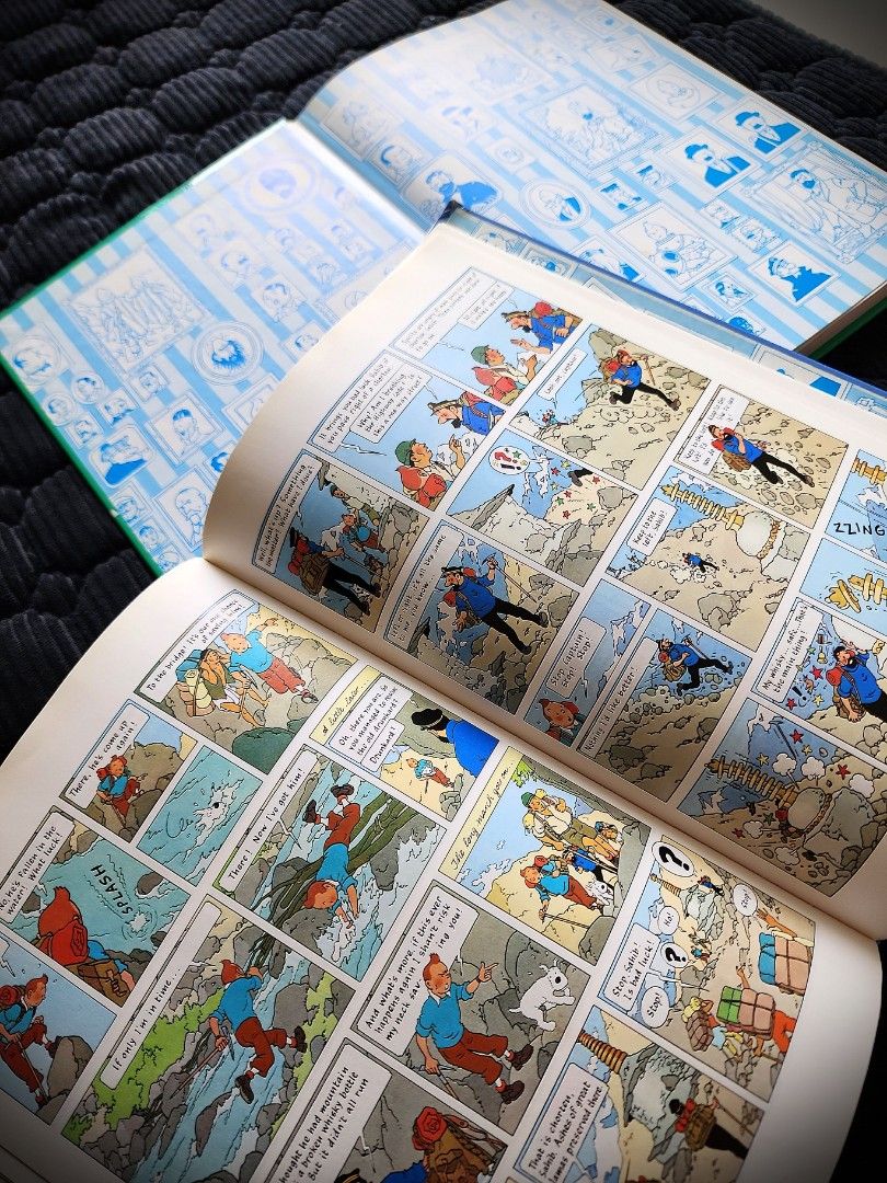 Tintin hardcover 3-in-1 comic book, Hobbies & Toys, Books & Magazines ...