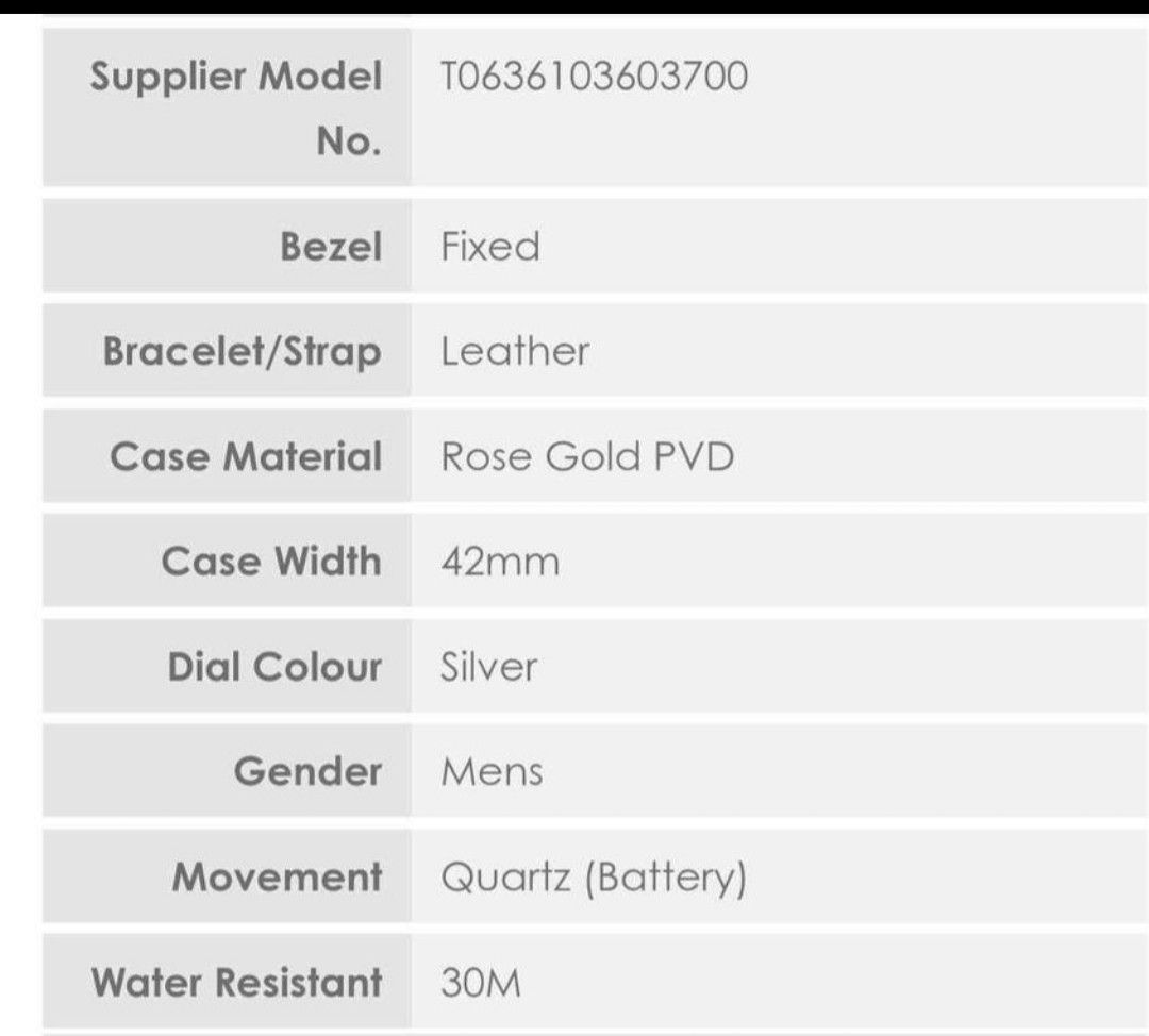 Tissot T063710 A (PVD Rose gold), Luxury, Watches on Carousell