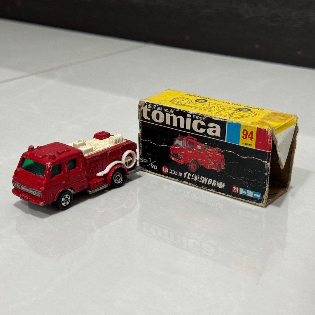 Tomica Made in Japan #59 Hitachi DH321 Dump Car, #92 Kubota Tractor ...