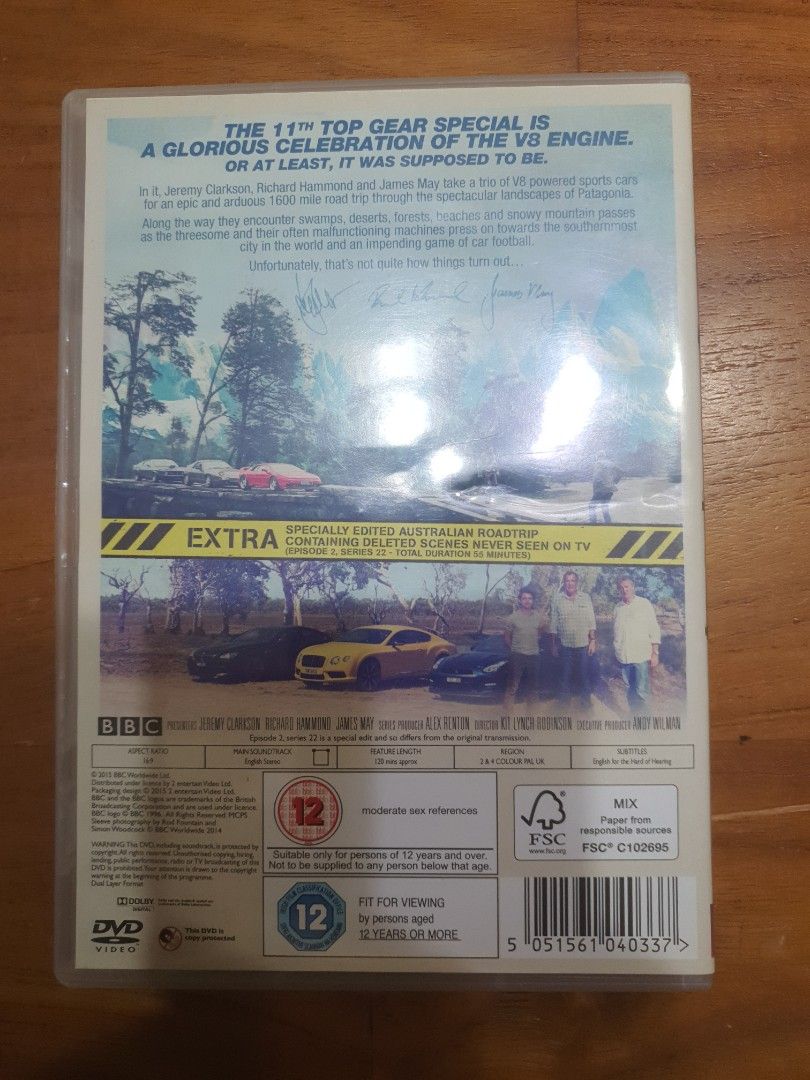 Top Gear Patagonia Special plus Australian Roadtrip bonus DVD, Hobbies & Toys, Music & Media ...