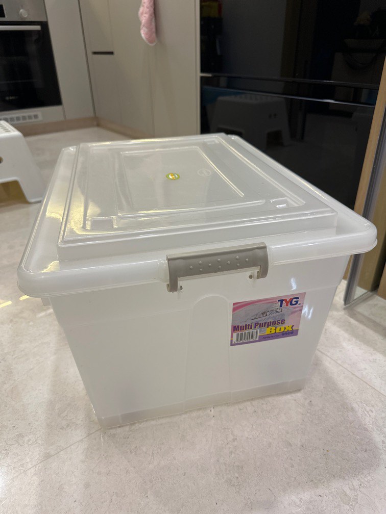 Toyogo Storage Box W/Wheels 54L, Furniture & Home Living, Home ...