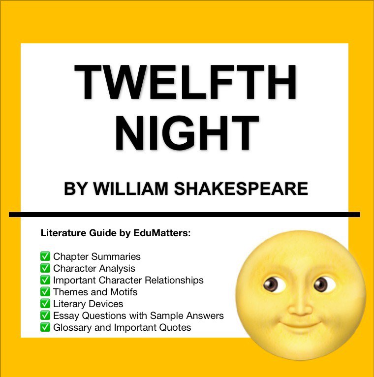 Twelfth Night by William Shakespeare Literature Study Guide Notes ...