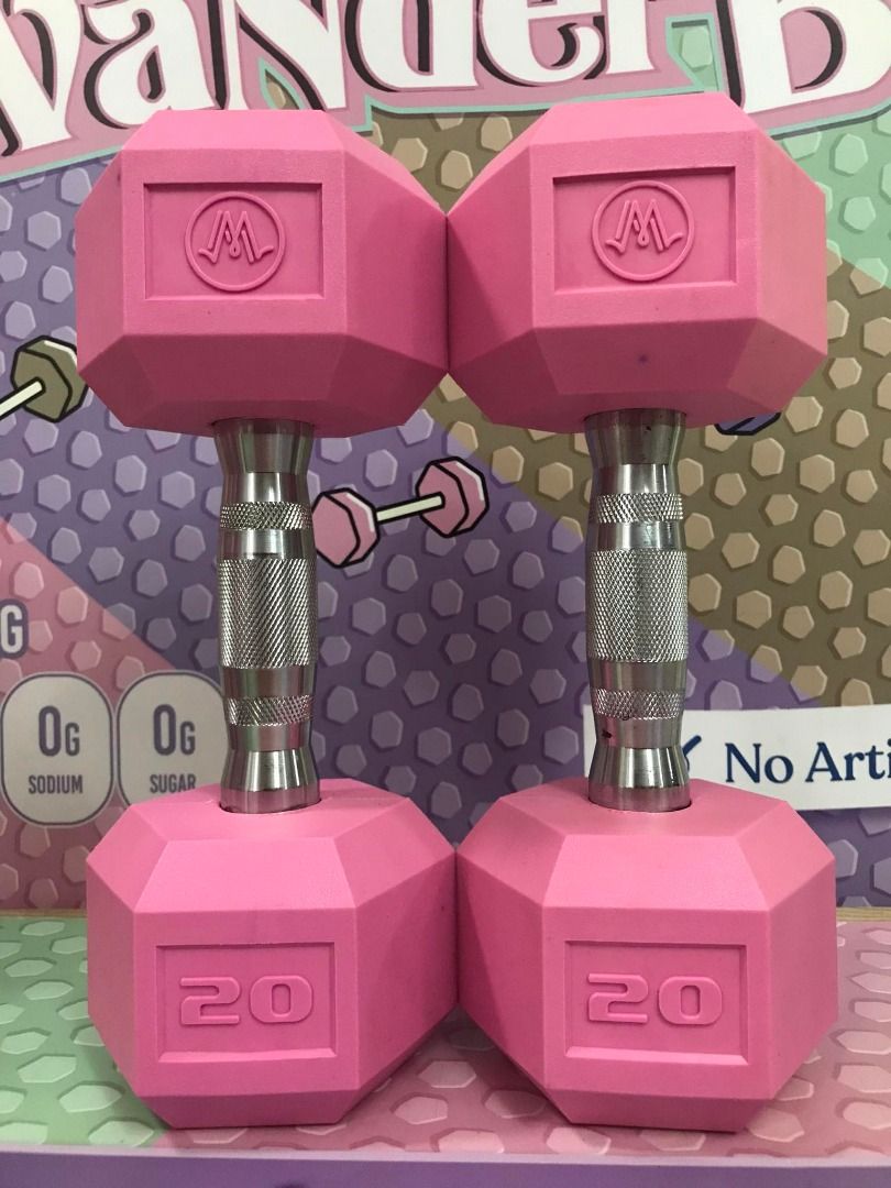 Wandergym 20Lbs Wanderbar Hex Dumbbells (Product Pull out), Sports ...