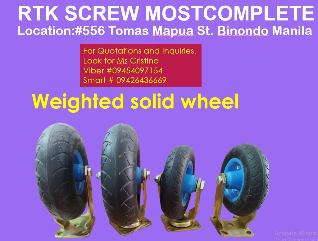 Weighted solid wheel, Commercial & Industrial, Construction Tools ...