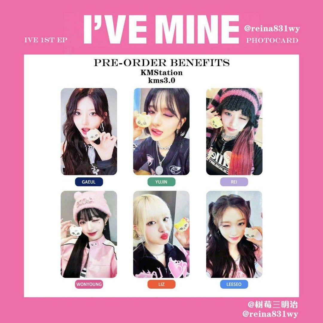 wts ive mine kms r2 wonyoung gaeul liz leeseo pob, Hobbies & Toys, Memorabilia & Collectibles, K ...