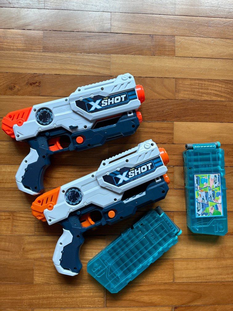 Xshot blasters with magazines x2, Hobbies & Toys, Toys & Games on Carousell
