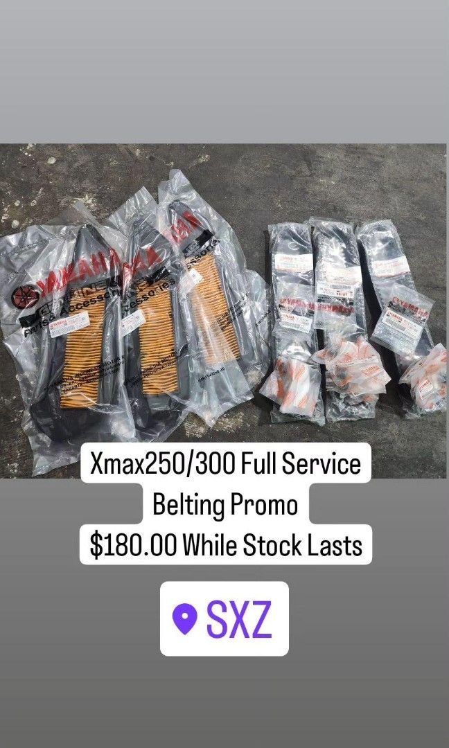 Yamaha Xmax 250 Xmax 300 Full SVC Belting Roller uclip Engine oil Gear ...