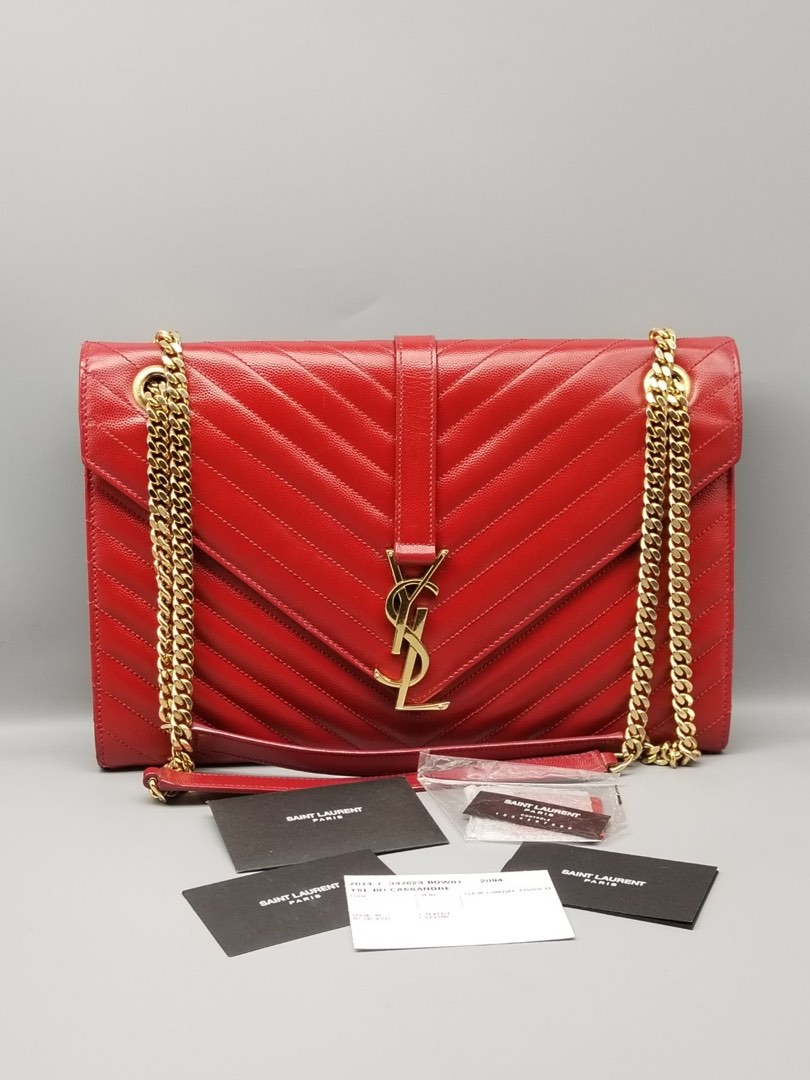 ysl envelope medium, Luxury, Bags & Wallets on Carousell