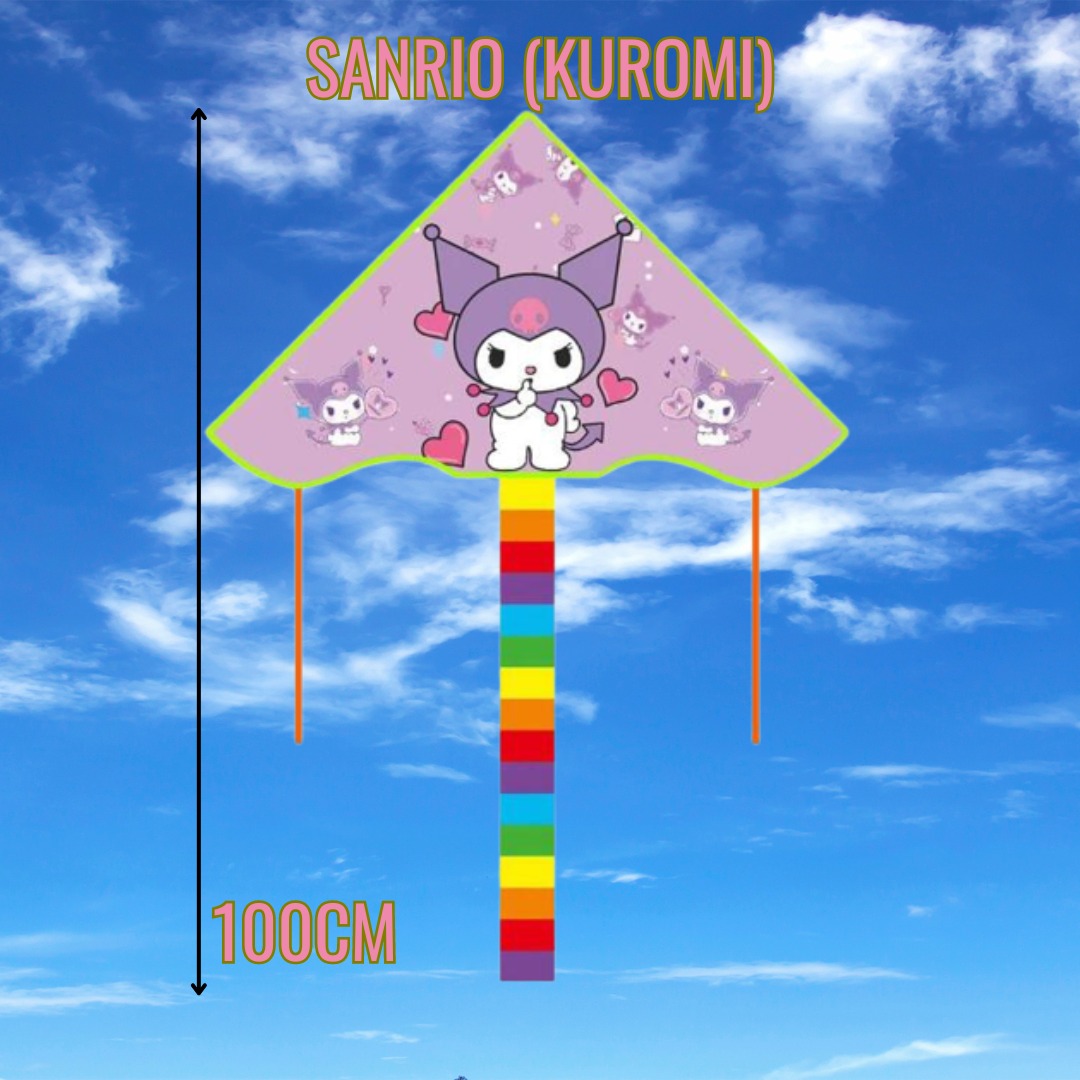 1m Rainbow Tail Triangle Kites kuromi Outdoor Fun Entertainment for All ...