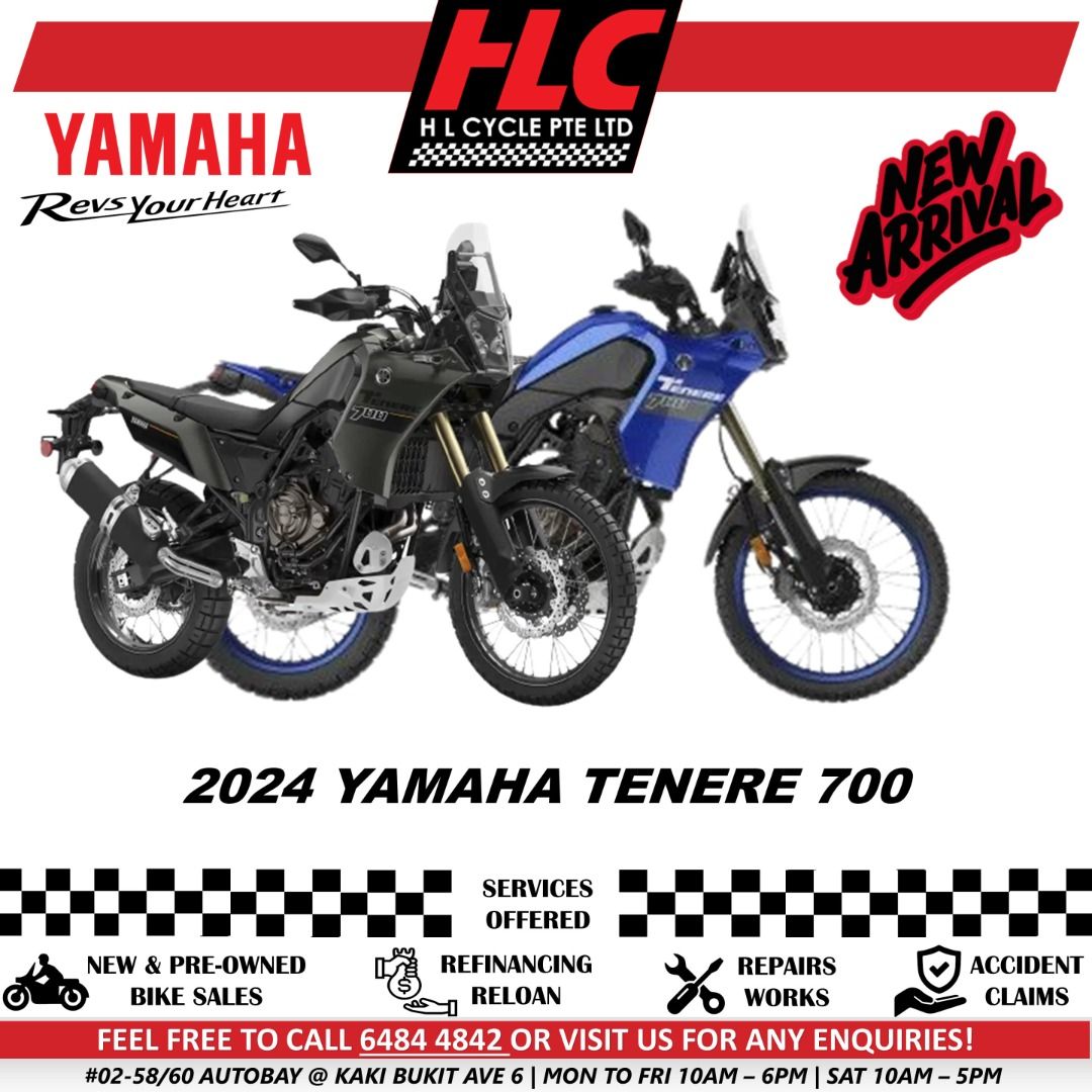 2024 YAMAHA TENERE 700 | YAMAHA MT10 | YAMAHA MT07 | YAMAHA R1 | YAMAHA R7 | TMAX 560 | HONDA ...