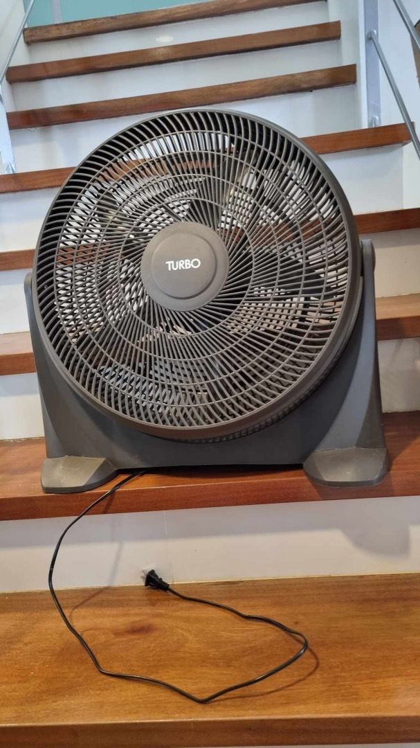 20" Gray TURBO Floor Fan, Furniture & Home Living, Lighting & Fans ...