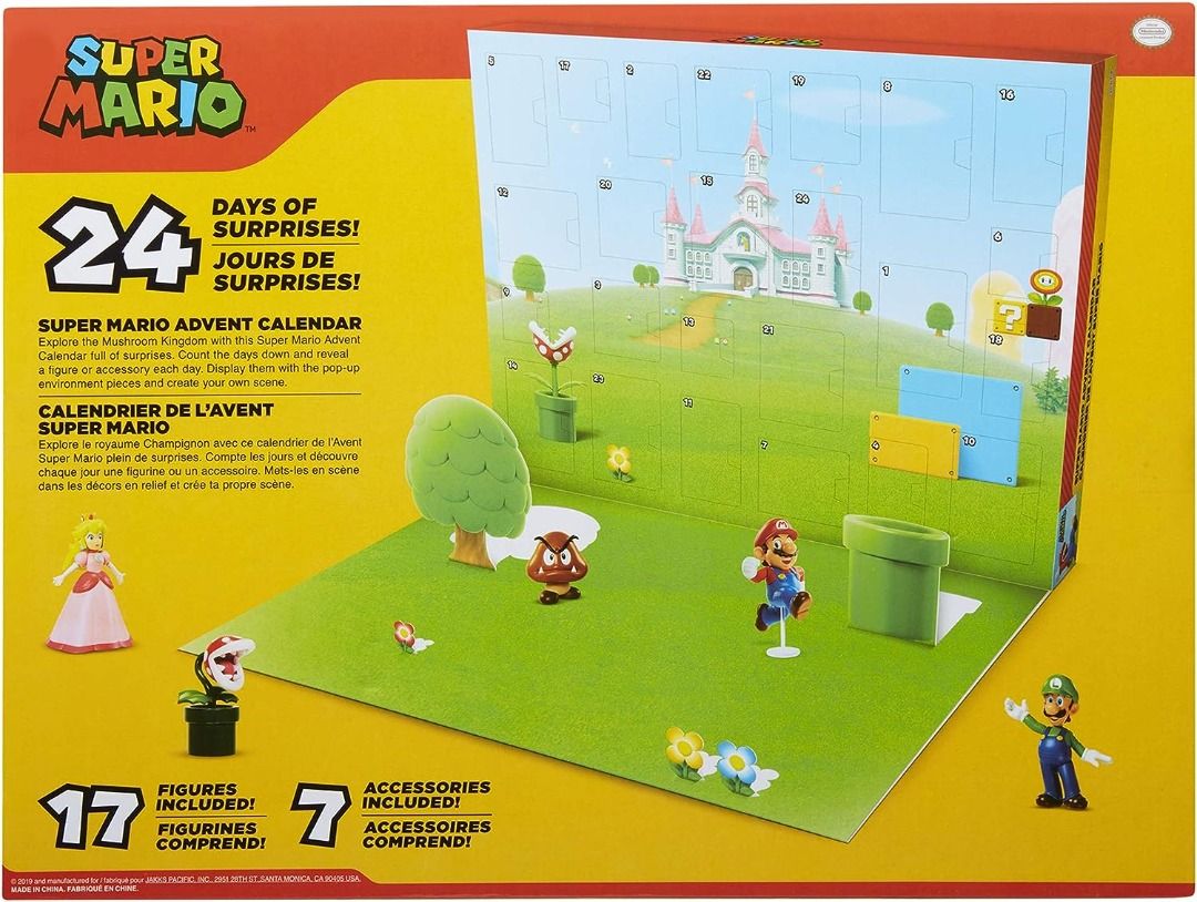 [預訂2308] Nintendo - Super Mario Advent Calendar 任天堂：超級瑪利歐聖誕倒數日曆, 興趣及遊戲 ...